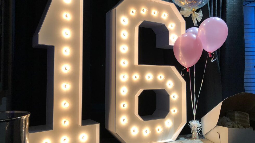 Marquee Numbers with Lights Rental | Party Marquee Decor